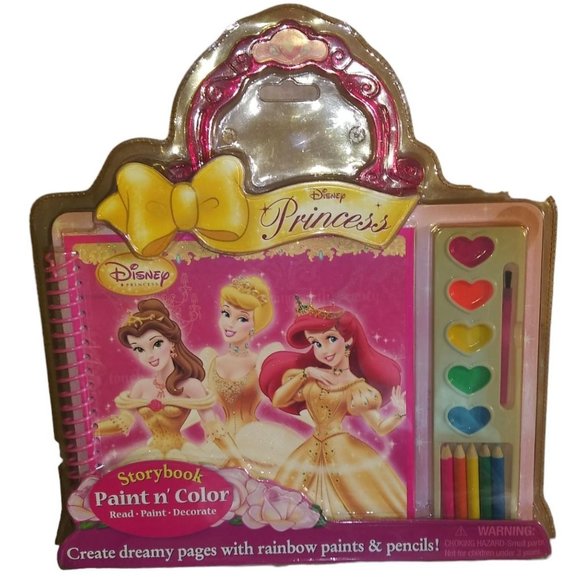 Disney | Toys | Disney Princess Storybook Paint N Color Art Set Nos 207 ...